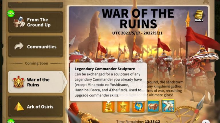 Rise Of Kingdoms War of the Ruins Guide ROK - Rise of Kingdoms Guides